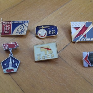 Set of 6 Soviet Vintage Pin USSR Space Program - Etsy