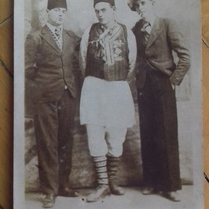Vintage Photo 3 Handsome Man From Balkan -macedonia Skopje Yugoslavia ...