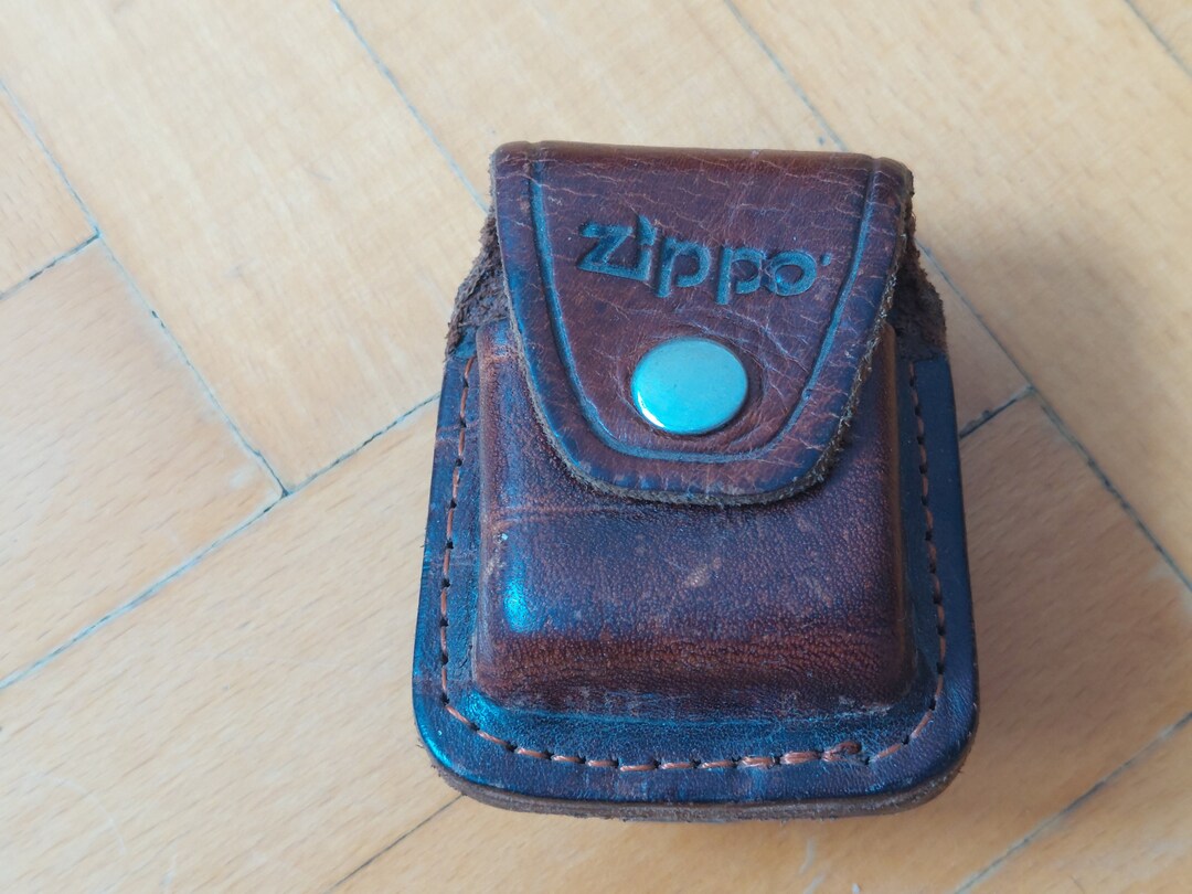 Vintage Leather Zippo Pouch/ Leather Lighter Case/lighter - Etsy