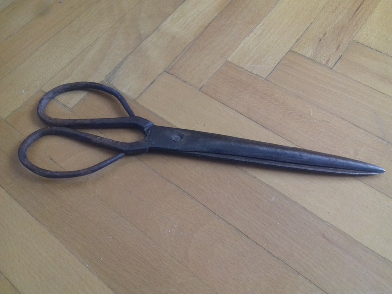 Primitive Hand Forged Scissors From 50's /rustic Home Deco - Etsy