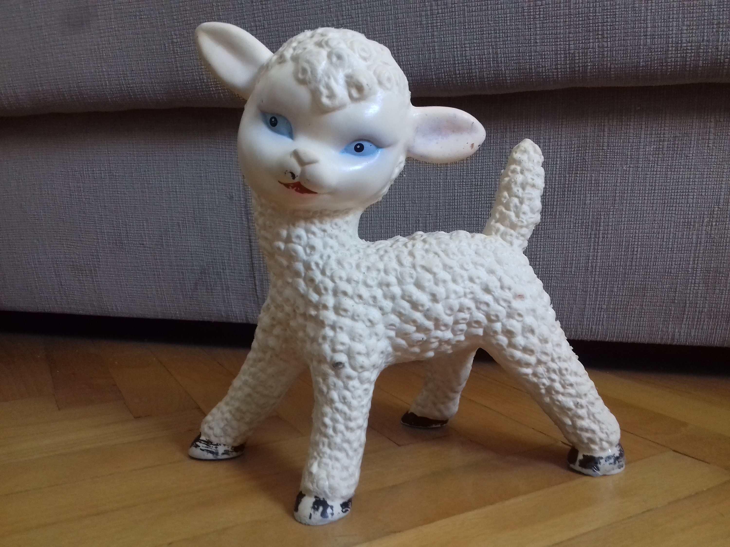 Vintage Rubber Lamb/ Retro Toy From 70's | Etsy