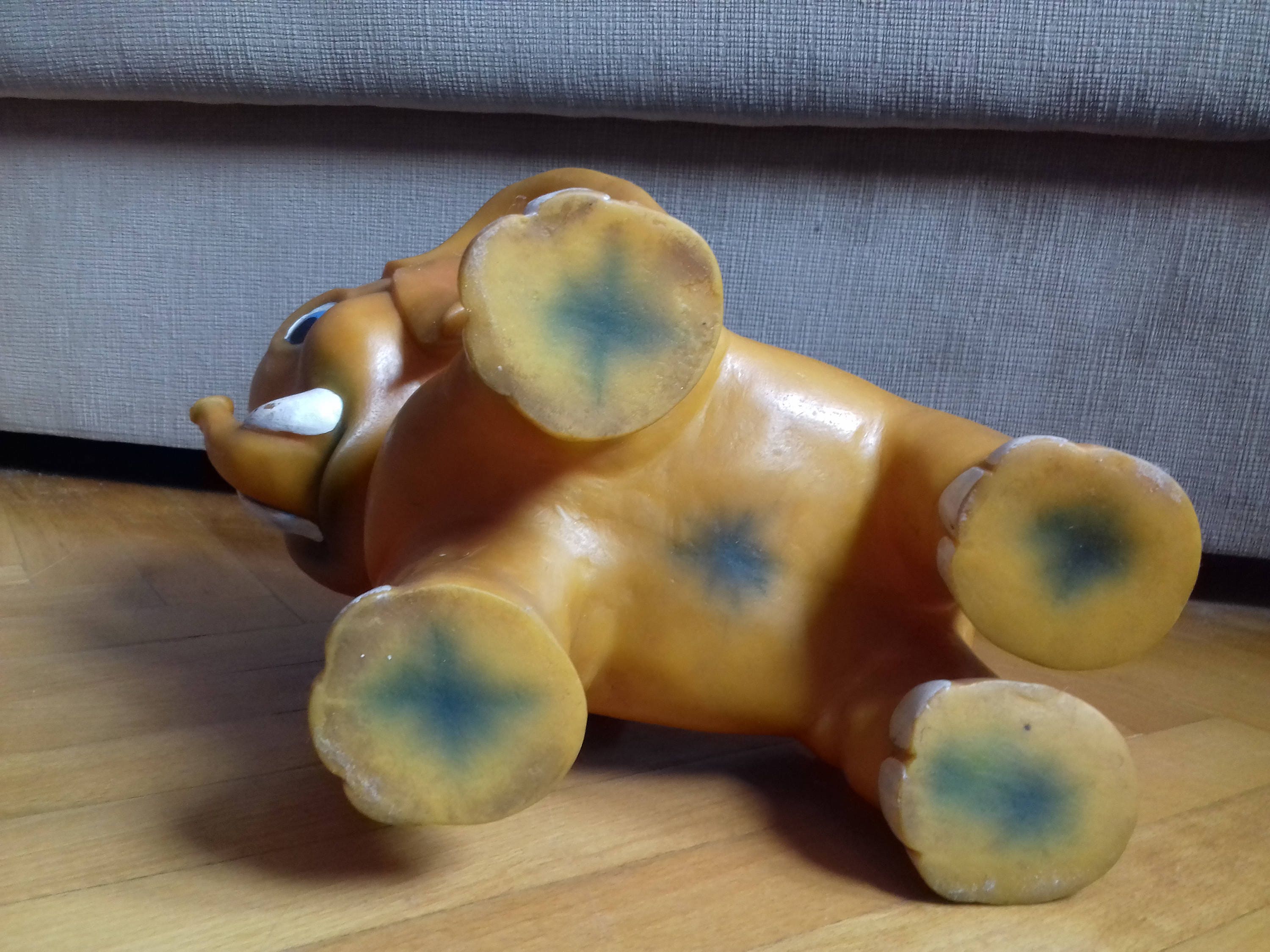 Big Cute Rubber Elephant Squeeze Toy From 60's-removable | Etsy