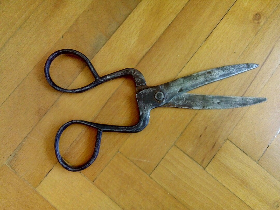 Primitive Hand Forged Scissors From 30's /rustic Home Decor - Etsy