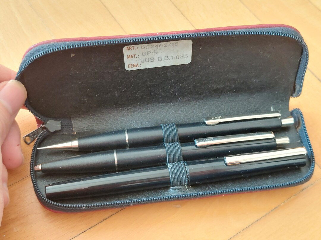 Vintage Rexpen BLACK Color Pens and Pencil in Original Box - Etsy