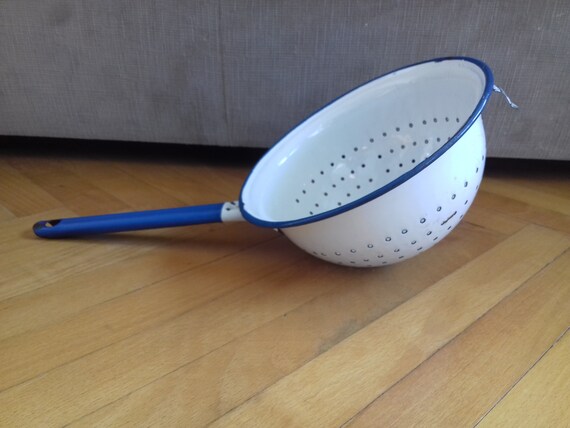 Vintage Enamel Strainer Enamel Colander Enamel Sieve - Etsy