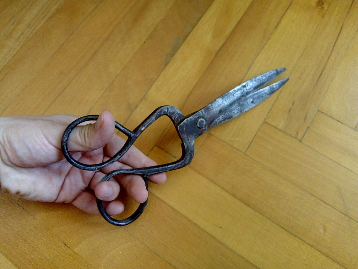 Primitive Hand Forged Scissors From 30's /rustic Home | Etsy