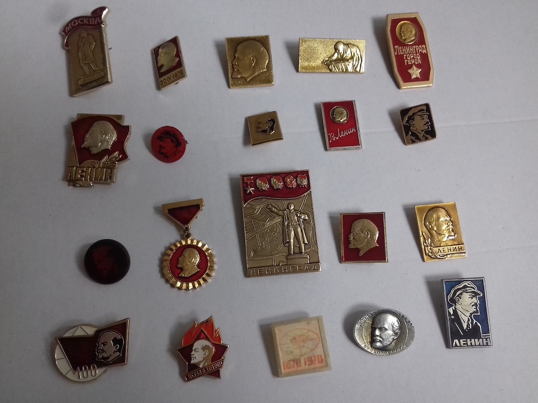 Set of 20 Soviet Vintage Pin Lenin USSR Collectibles Soviet - Etsy