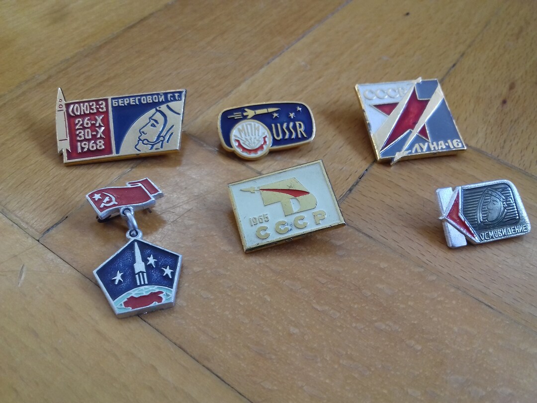 Set of 6 Soviet Vintage Pin USSR Space Program - Etsy