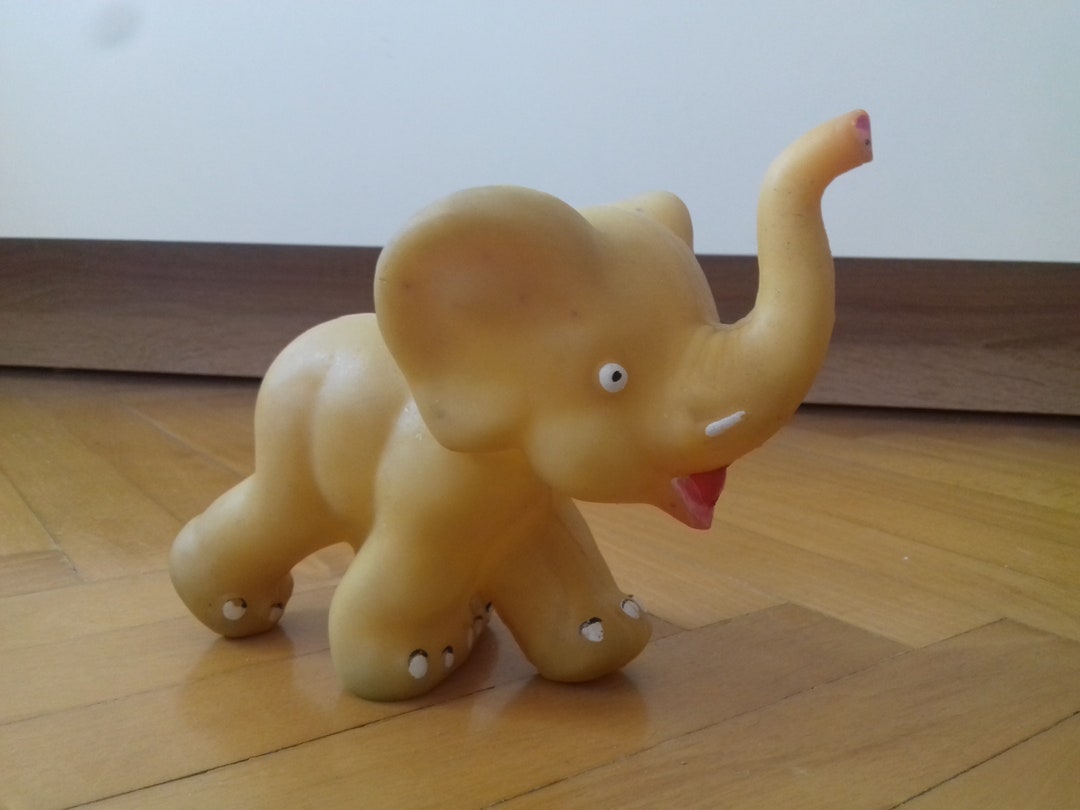 Vintage Rubber Elephant Squeeze Toy From 70's - Etsy