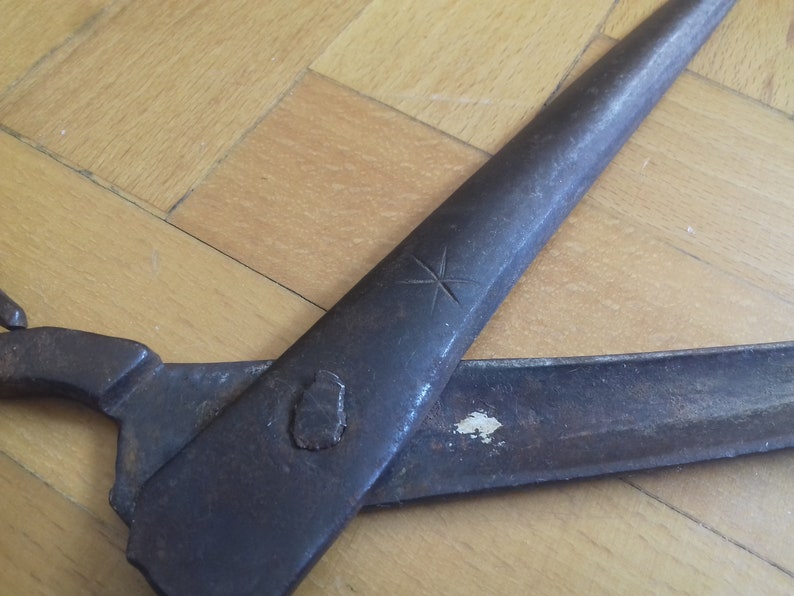 Primitive Hand Forged Scissors From 50's /rustic Home Deco - Etsy