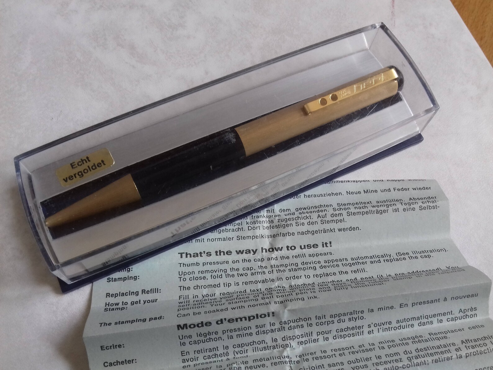 Vintage Heri Stamping Ballpoint Penmodel Automatic 300 Made - Etsy