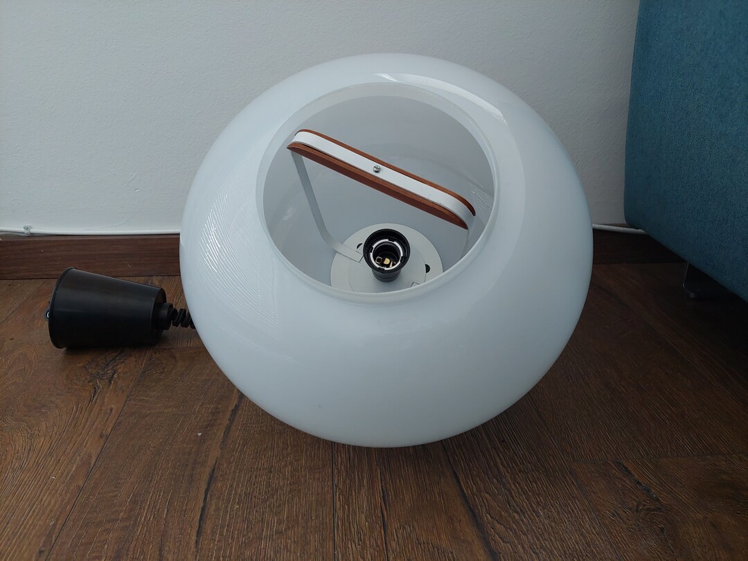 Vintage Cased Glass Pendant Lamp Sjaj Hratsnik -yugoslavia 80's / Pull ...