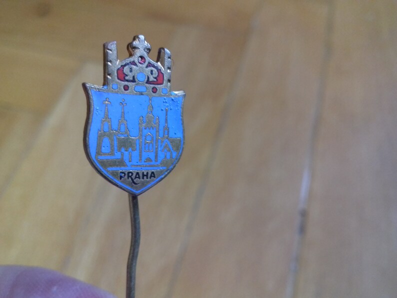 Vintage Pin Badge City of Prague Czech Republic PRAHA - Etsy