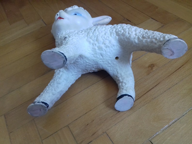 Vintage Rubber Lamb/ Retro Toy From 70's | Etsy