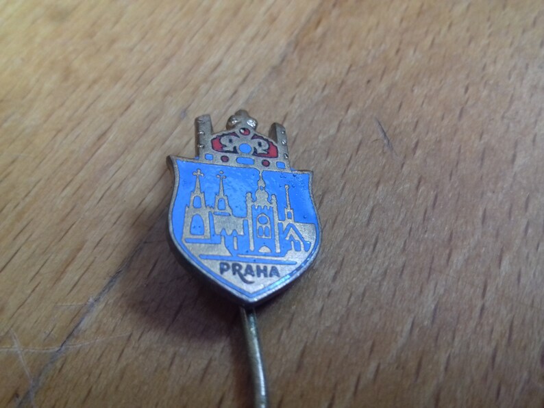 Vintage Pin Badge City of Prague Czech Republic PRAHA - Etsy