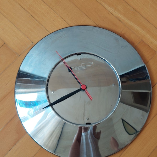 Retro Stainless Steel Wall Clock - Etsy