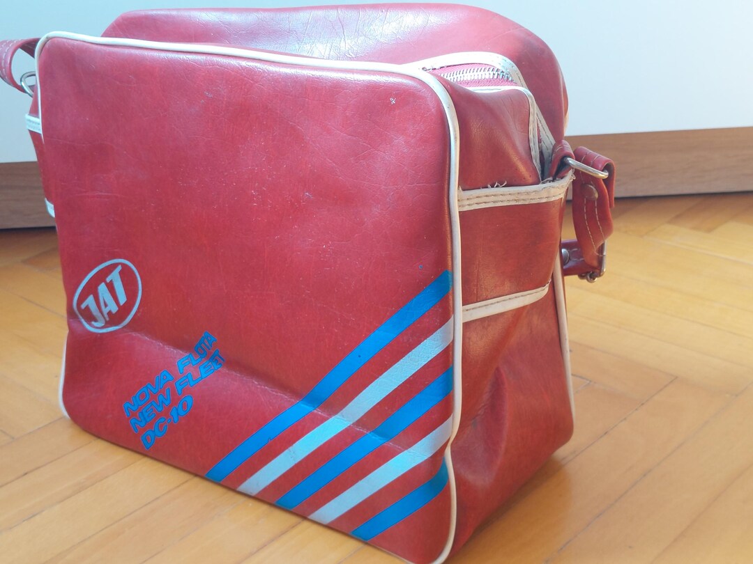JAT Airlines Shoulder Bag/ Yugoslavian Airlines- New Fleet 10-DC Faux ...