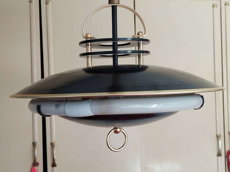 Vintage UFO Metal Pendant Lamp/ Space Age Ceiling Lamp/ Atomic - Etsy