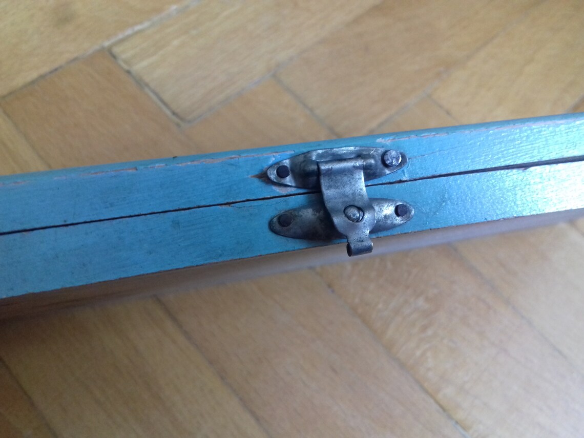 Vintage Wooden School Pencil Case Box - Etsy