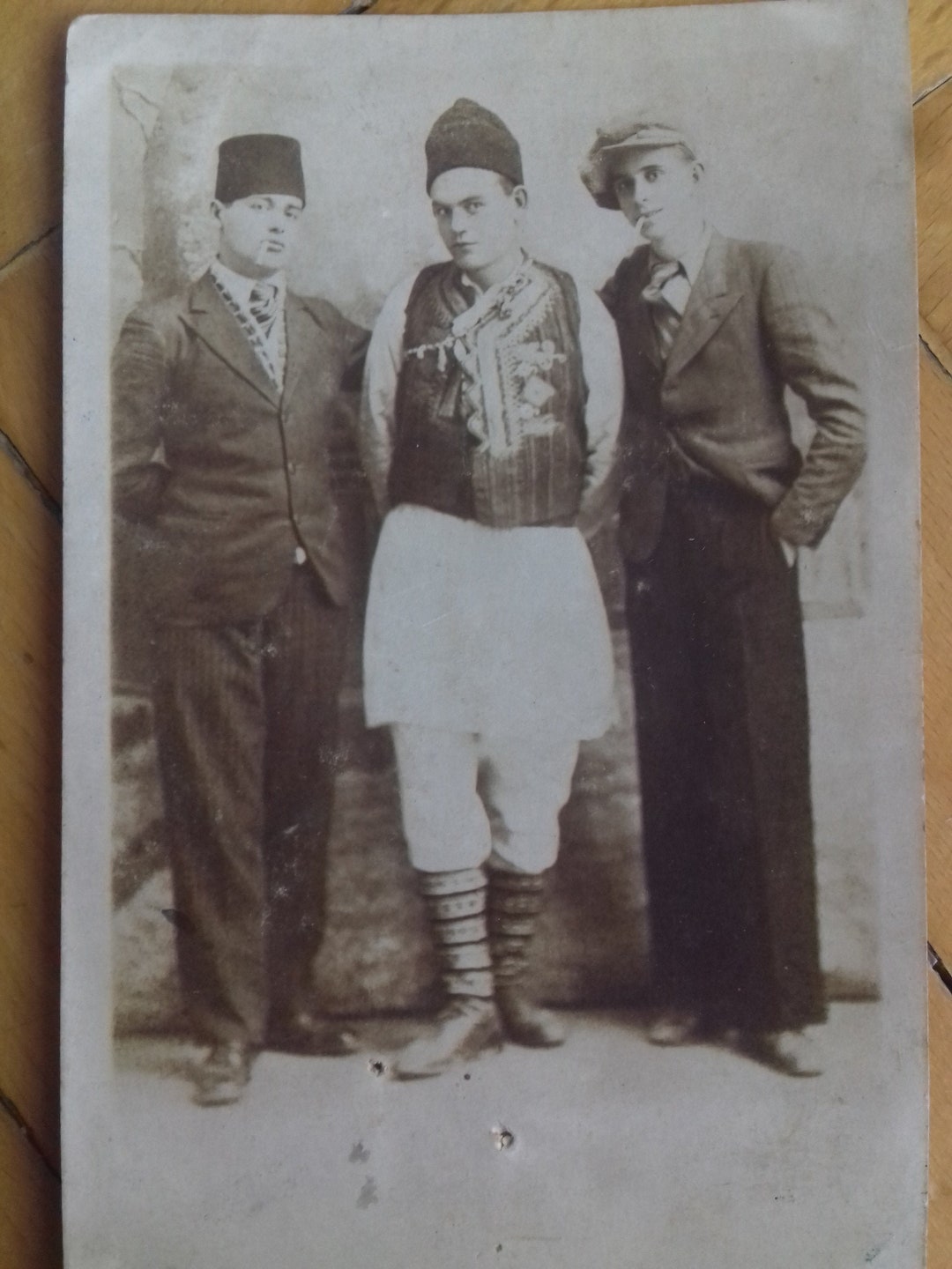 Vintage Photo 3 Handsome Man From Balkan -macedonia Skopje Yugoslavia ...
