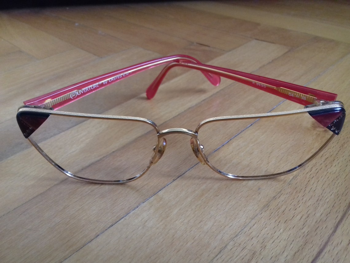 Vintage Italian Glasses Frames With Rhinestone-ouverture by - Etsy UK