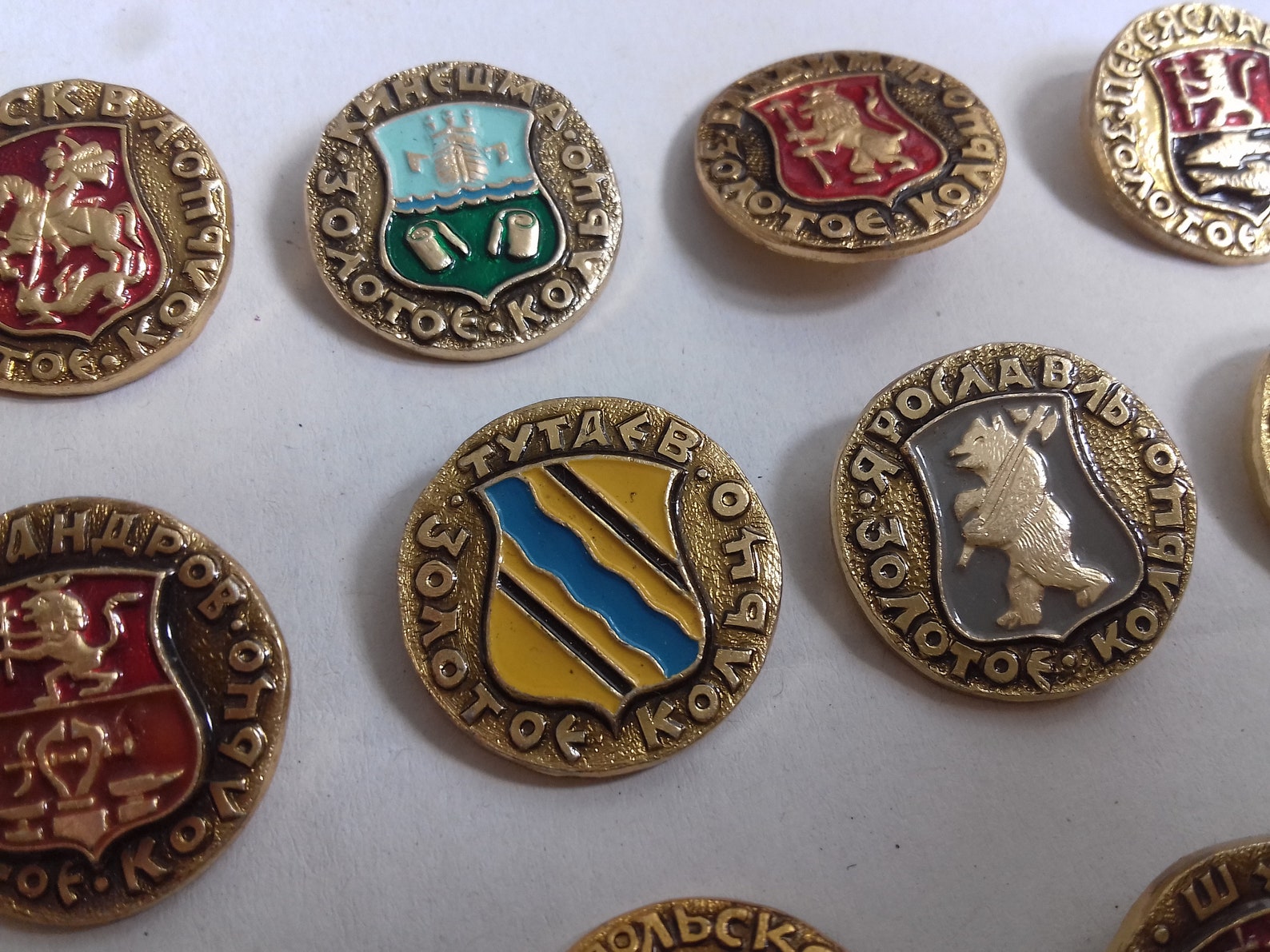 Set of 20 Pin Badge Coat of Arms City Towns Crests USSR Russia | Etsy