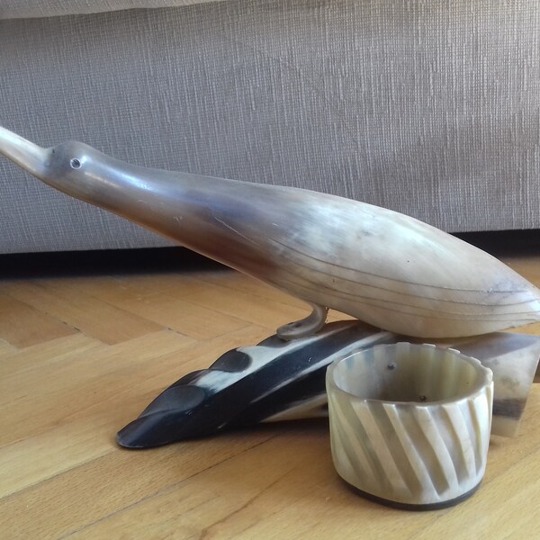 Carved Horn Birds - Etsy