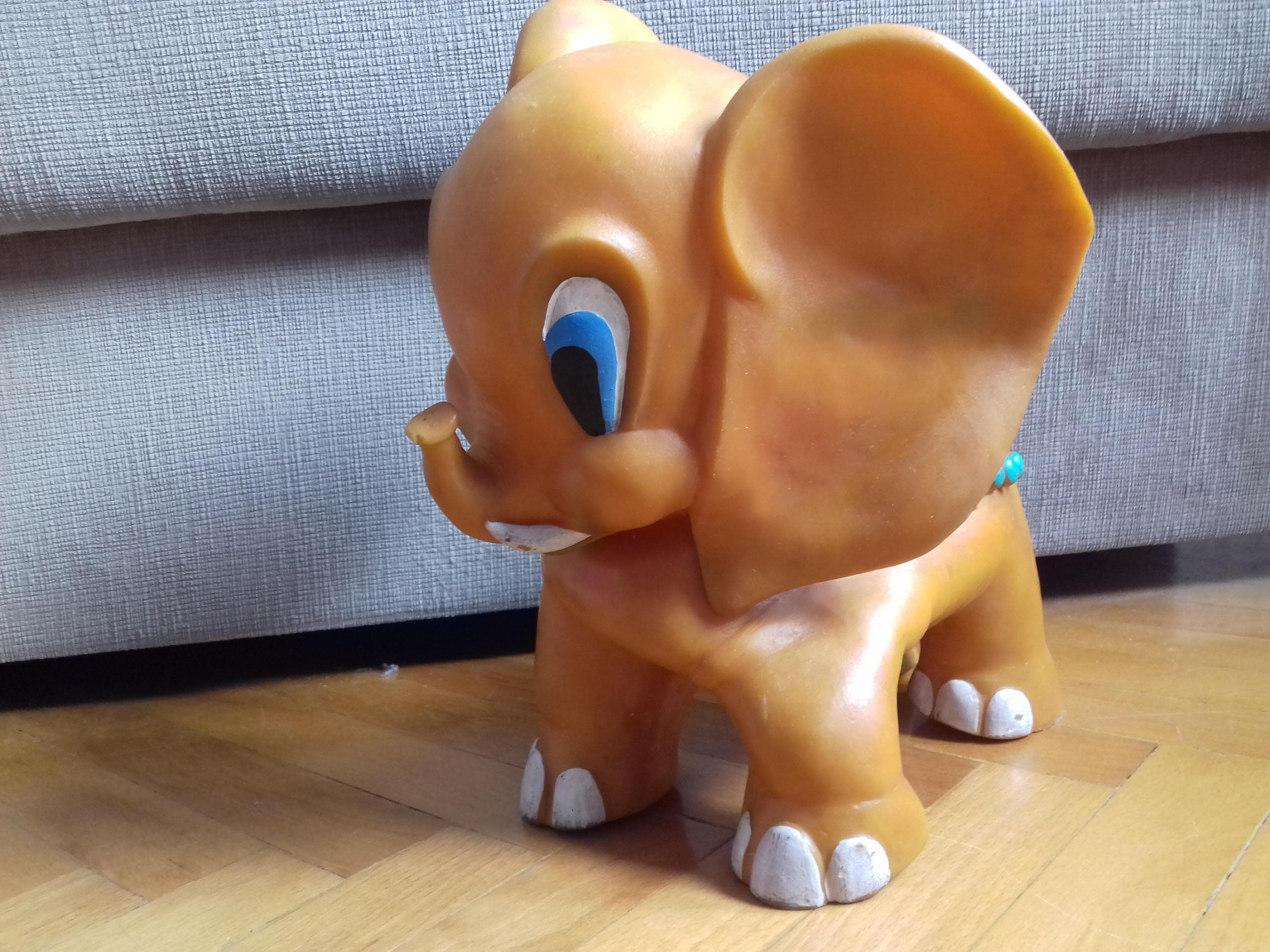 Big Cute Rubber Elephant Squeeze Toy From 60's-removable | Etsy