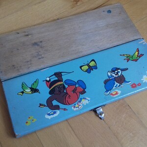 Vintage Wooden School Pencil Case Box - Etsy