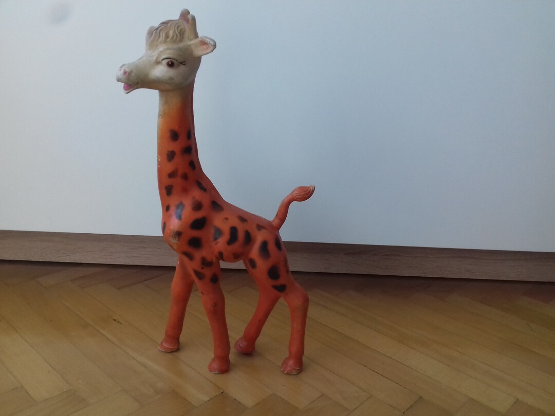 Vintage Rubber Giraffe42 Cm Tall biserka Zagreb 70's-raresee Photos - Etsy