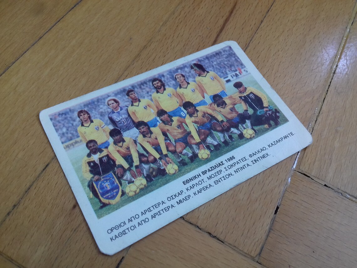 Vintage Card Brazil Soccer Team 1986 FIFA World Cup Mexico - Etsy