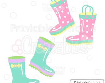 Rain boots clipart | Etsy