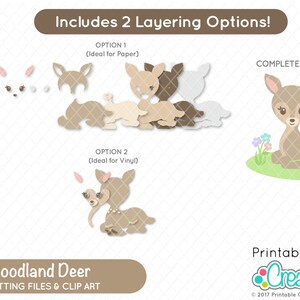 Sweet Woodland Deer SVG Cut File & Clipart E259 - Includes Limited ...