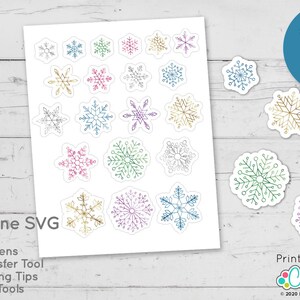 20 Foil Quill SVG Files / Single Line SVG Snowflakes Svg Bundle SK-019 ...