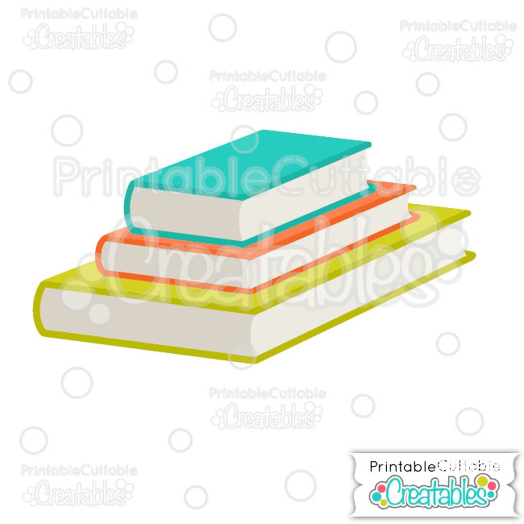Stacked School Books SVG Cut Files & Clipart E174 - Includes Limited ...