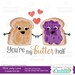 Peanut Butter & Jelly Valentine's Day SVG Cut File Set, Clipart ES033 ...