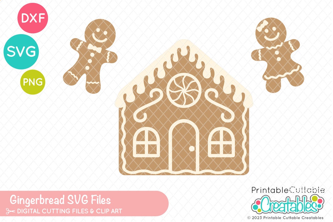 Gingerbread SVG Files / Clipart E761 - Gingerbread House Svg, Dxf ...