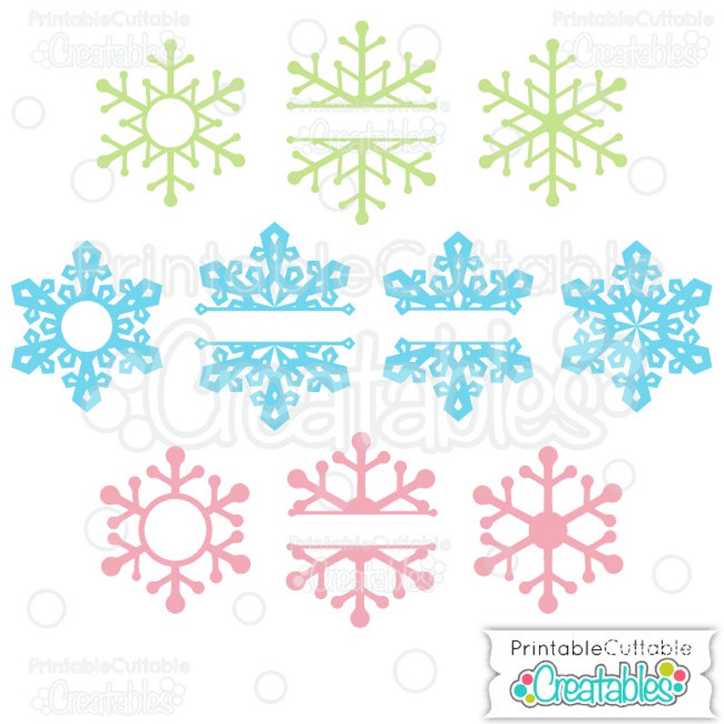 Whole Split Monogram SVG Cutting Files & Clipart Includes - Etsy