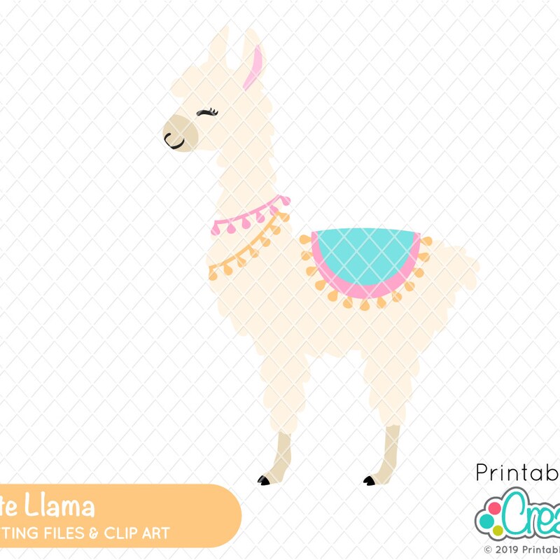 Cute Llama Clipart - Etsy