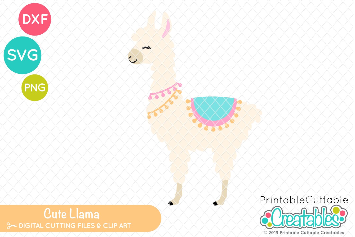 Cute Llama SVG Cut File & Llama Clipart E456 Llama SVG File | Etsy