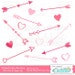 Valentine's Monogram Arrow Frames SVG Cut File & Clipart Set - Includes ...