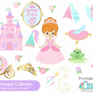 Fairy Tale Princess SVG Bundle - Princess SVG File & Clipart Set ES041 ...