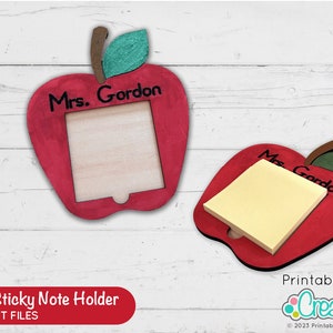 Apple Sticky Note Holder Laser Cut File L003 - Svg / Dxf / Eps / Ai ...