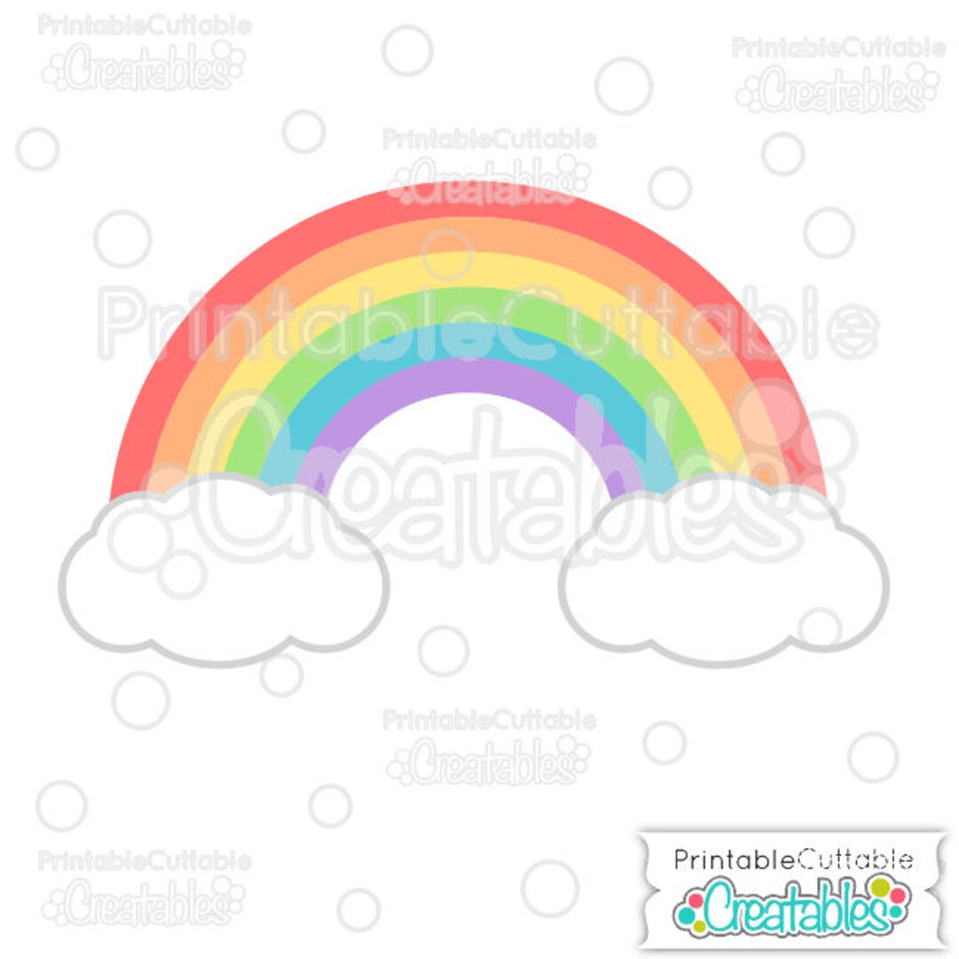 Rainbow SVG Cut File & Clipart E244 - Includes Limited Commercial Use ...