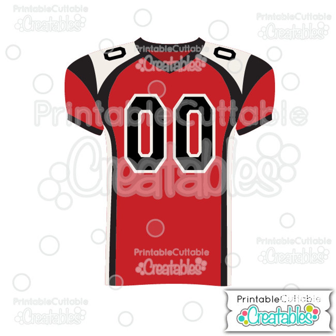 Football Jersey SVG Cut Files & Clipart E189 + Free Bonus Varsity ...