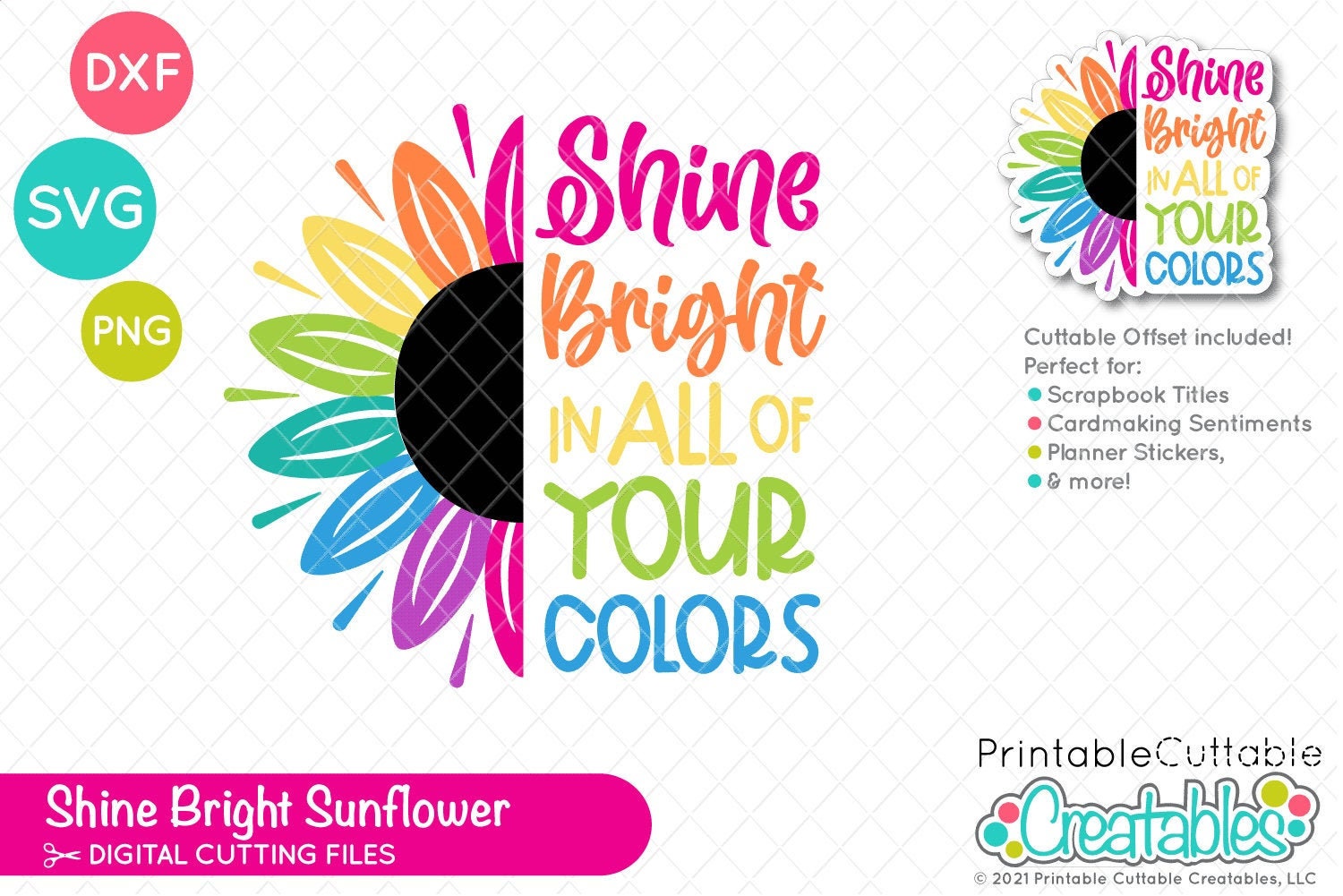 Shine Bright in All Your Colors SVG File para Cricut T206 - Etsy México