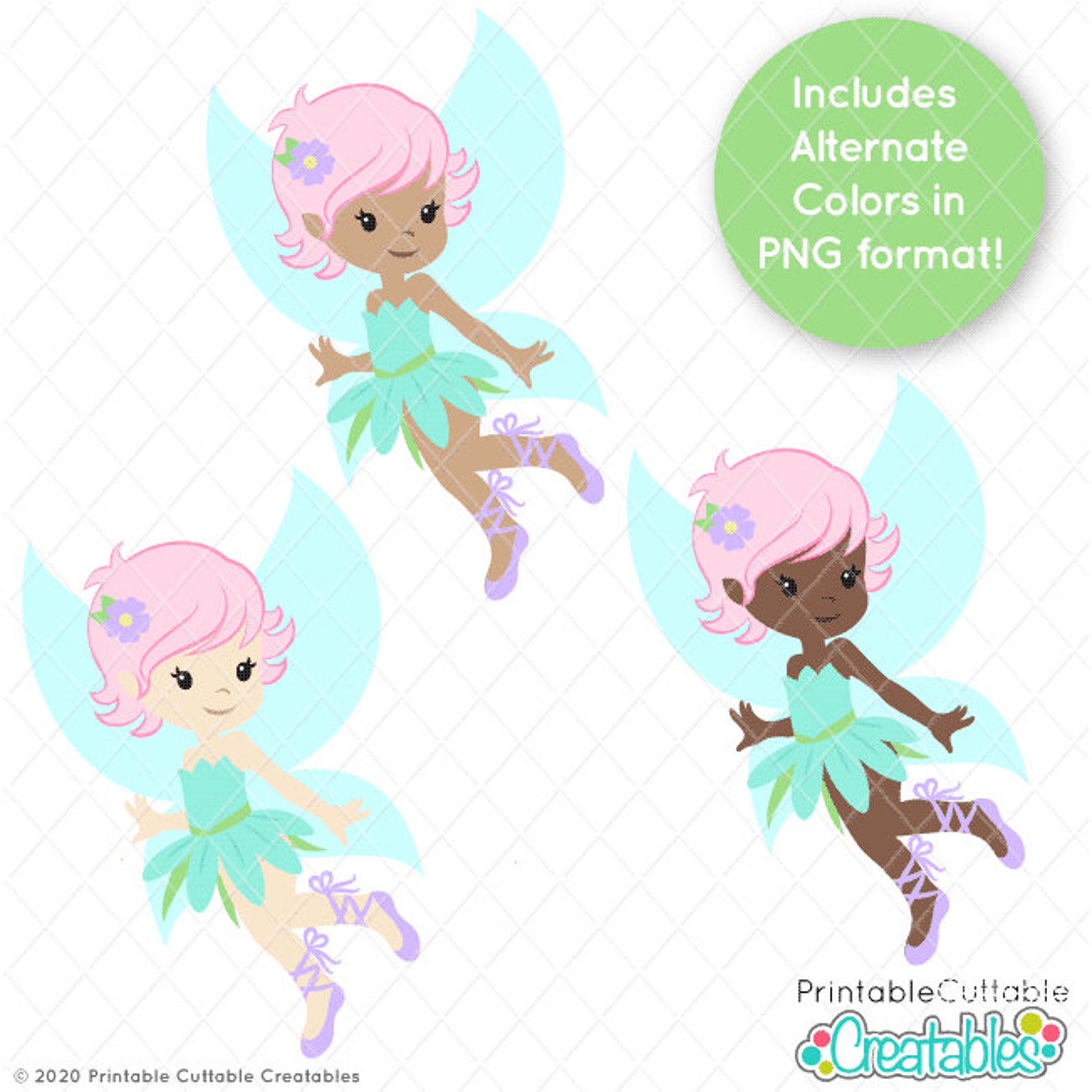 Cute Magical Fairy SVG Cut File & Clipart E532 Fairy SVG | Etsy