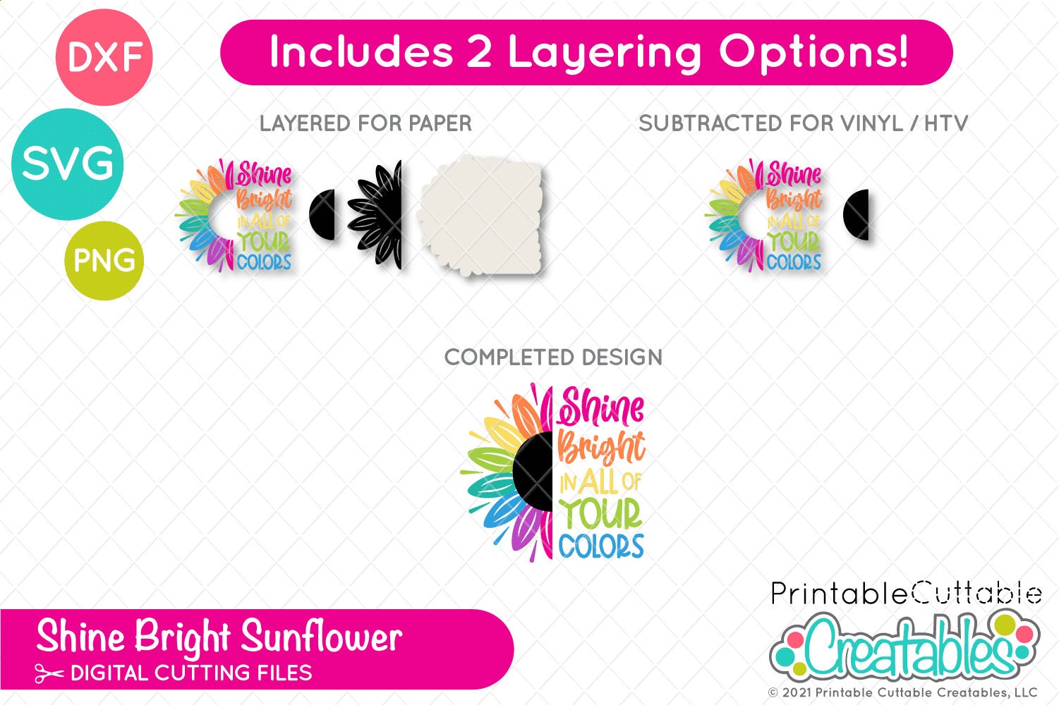 Shine Bright in All Your Colors SVG File para Cricut T206 - Etsy México