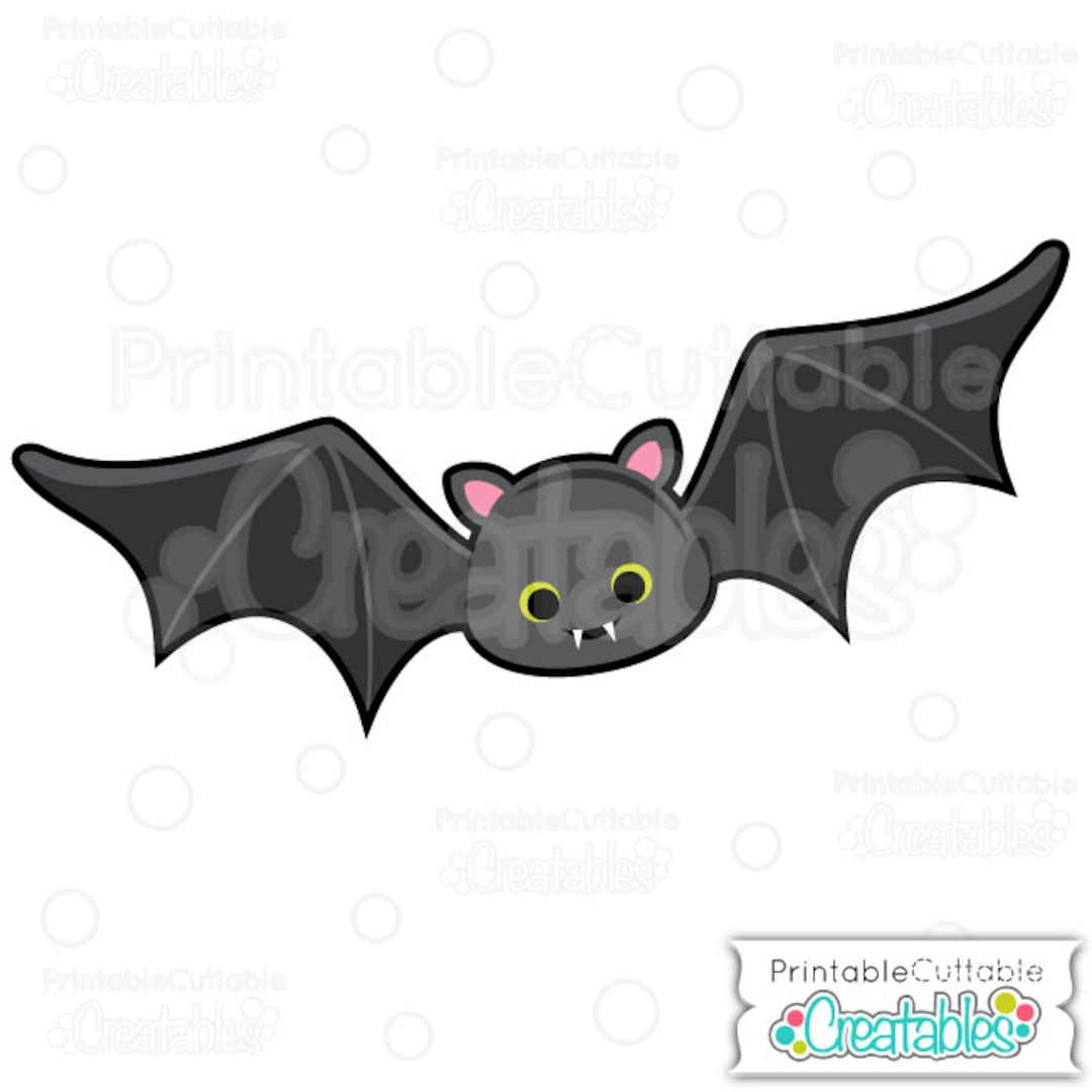 Cute Vampire Bat SVG Cut File & Clipart E193 - Includes Limited ...