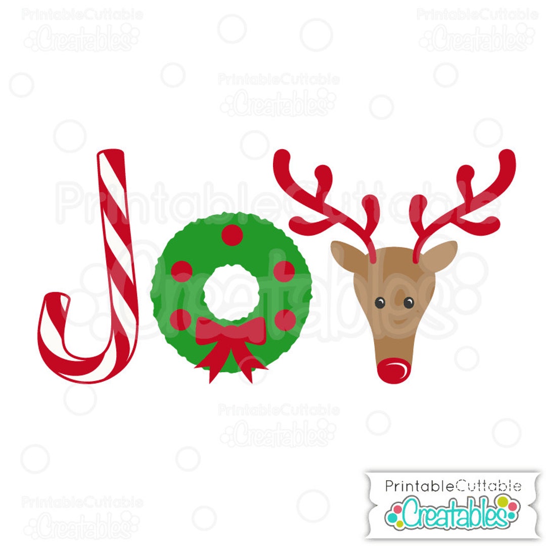 JOY Christmas Wordart SVG Cut File & Clipart - Includes Limited ...